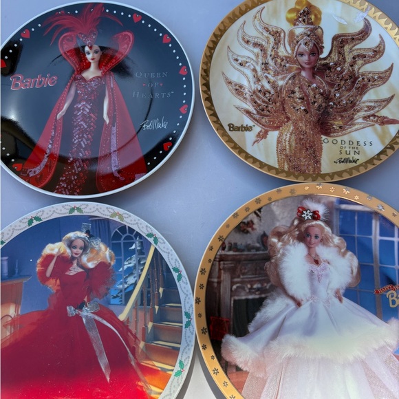 Barbie | Accents | Barbie Collector Plates Set Of 4 | Poshmark